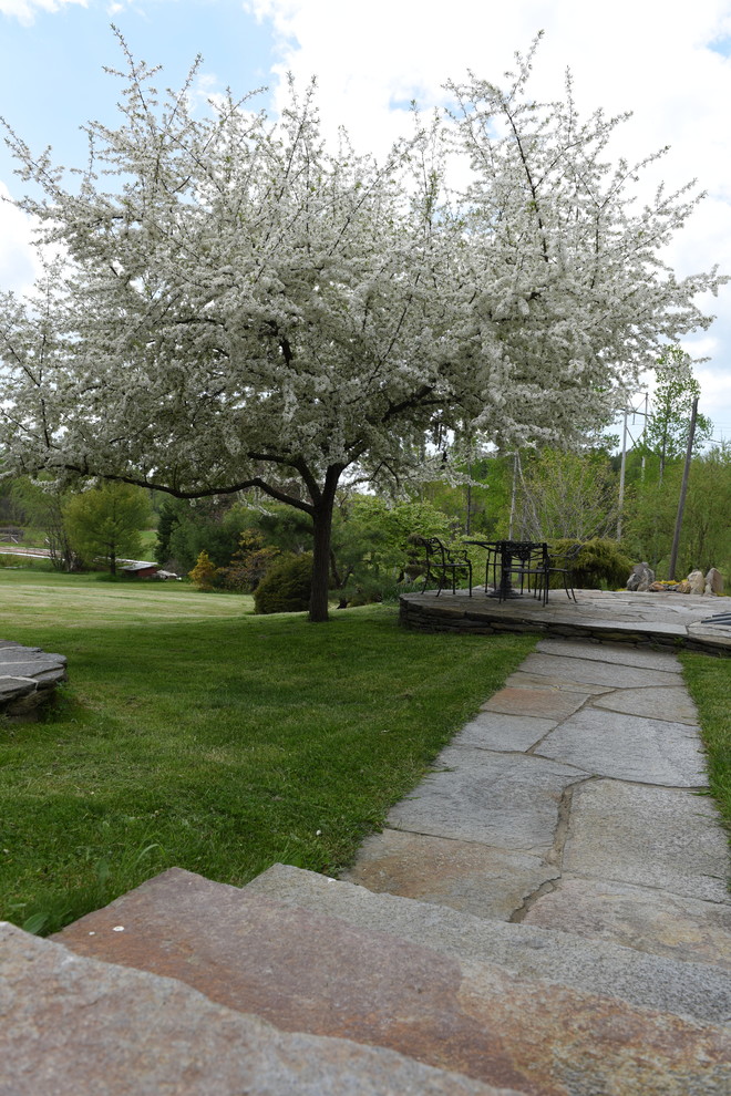Goshen stone steps, walkway, and patio. - Rustic - Landscape - San ...