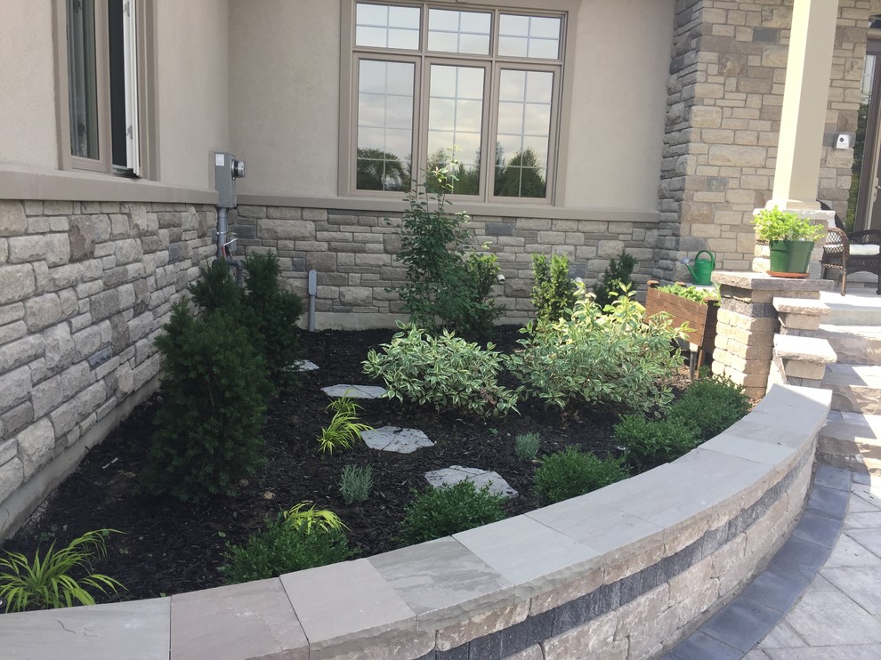 Grand entrance for new home on large property - Traditional - Landscape ...