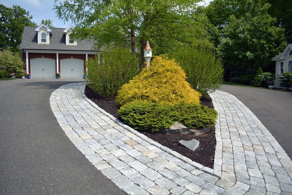 Granite Cobblestone Driveway Apron - Rustic - Garden - Boston - by ...