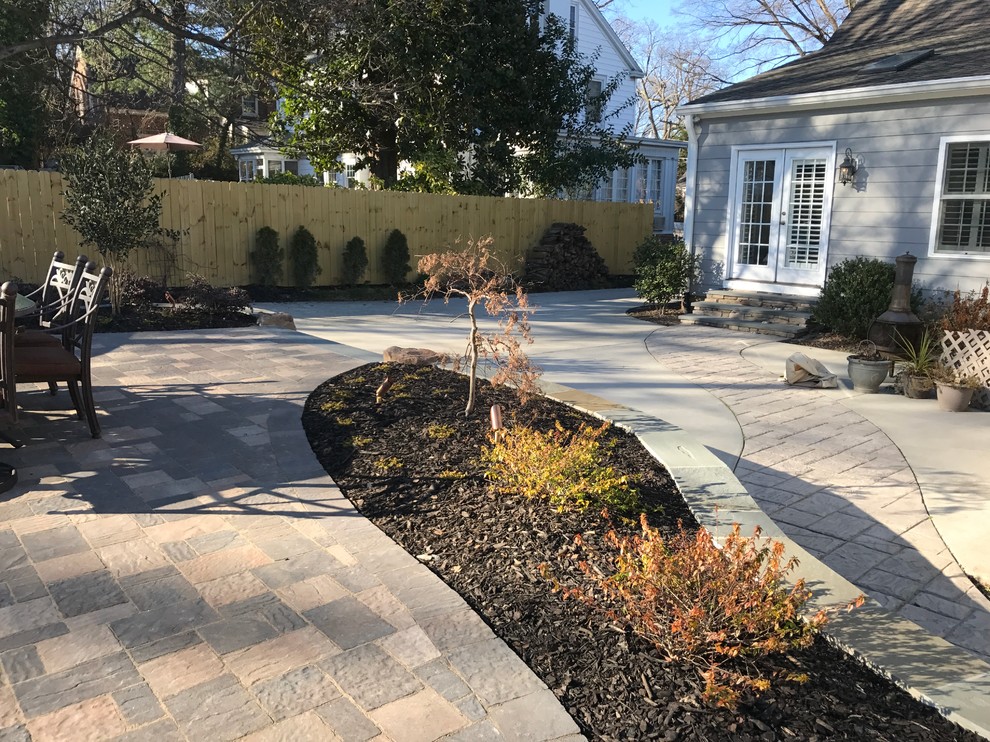Greensboro NC New Raised Patio with Firepit and Outdoor Kitchen ...