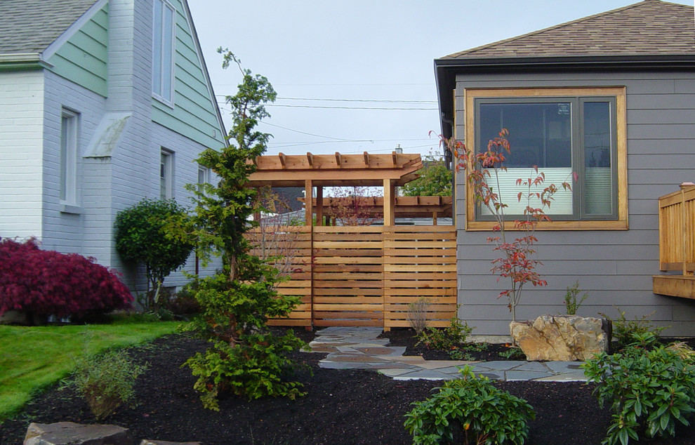 Hardscapes: fence, gate and arbor, stone walkway - Landscape - Seattle ...