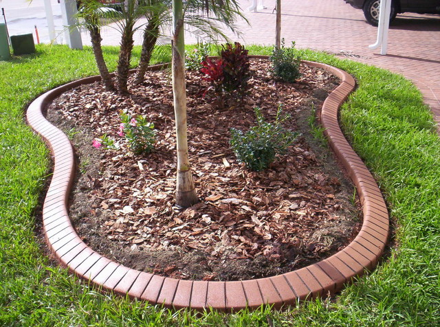 Concrete Walkways With Brick Soldier Course Block Paving Edge