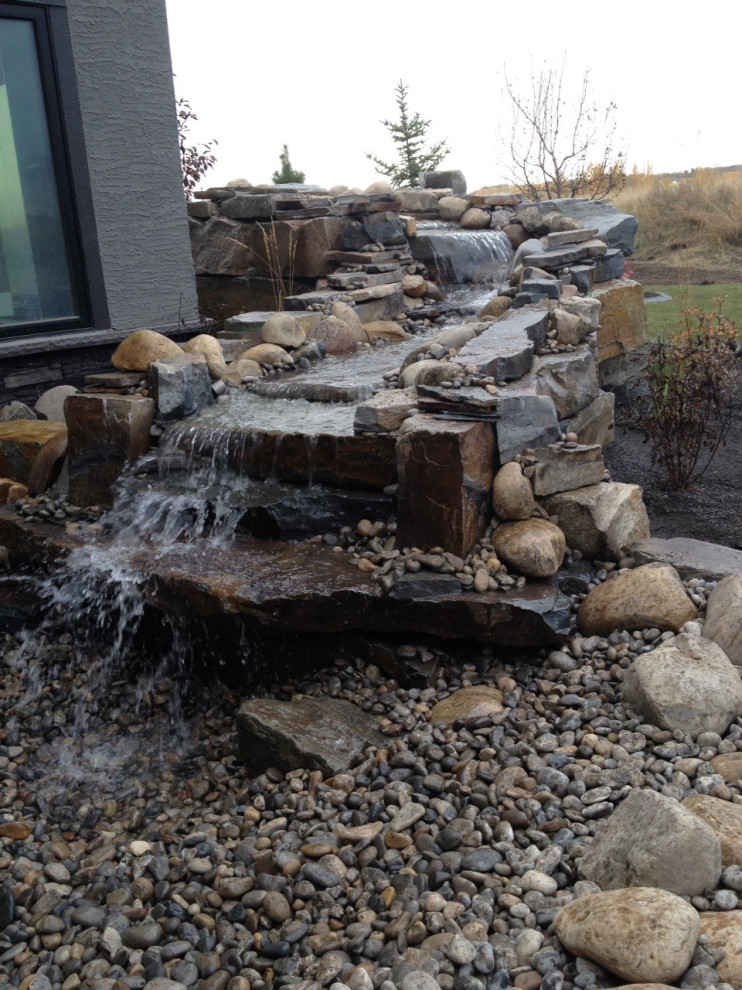 Heritage Pointe Waterfall - Traditional - Landscape - Calgary - by ...