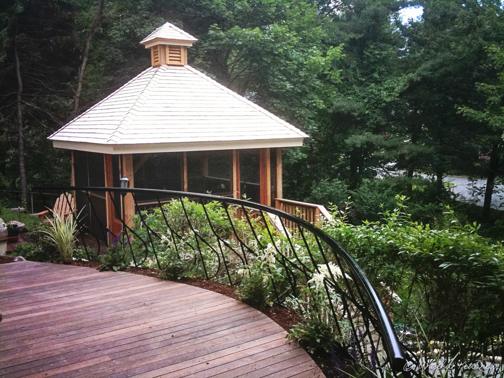 Hillside Garden with Gazebo & Terraced Patios - Traditional - Landscape ...