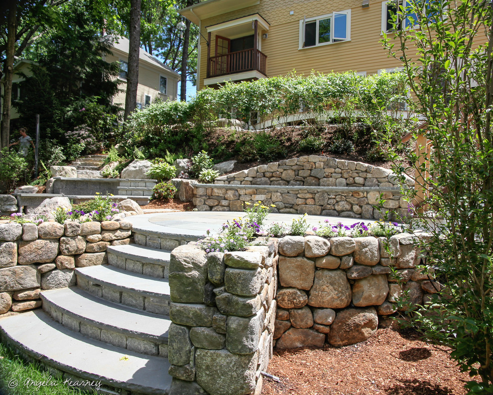Hillside Garden with Gazebo & Terraced Patios - Traditional - Landscape ...