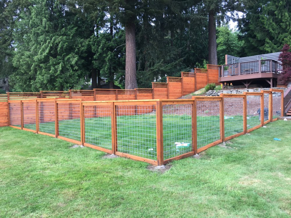 Hog Wire Panel Fencing - Transitional - Landscape - Seattle - by Cool ...