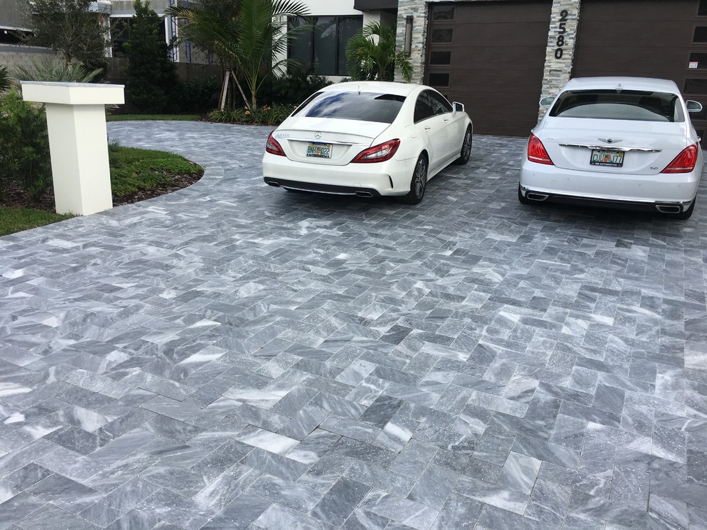 Ice Marble Driveway and Patio Pavers & Oceana Ledgestone - Di ...