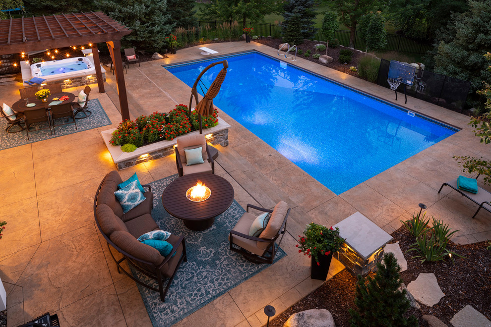 Indoor-Outdoor Living | Classic Backyard & Swimming Pool | Shoreview, MN - Landscape ...