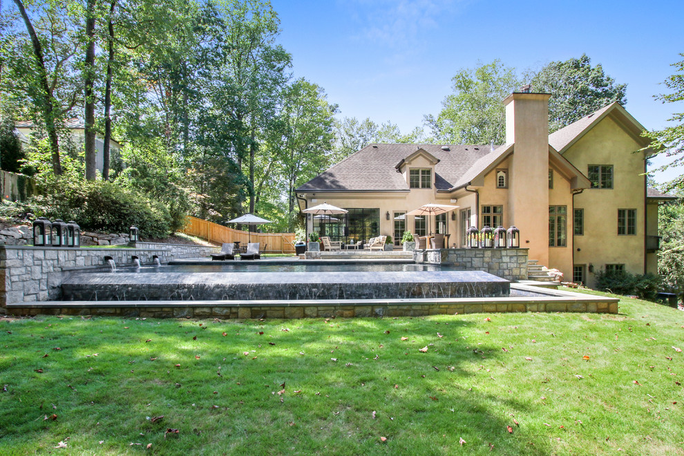 Infinity Edge Pool/Spa - Mediterranean - Landscape - Atlanta - by ...