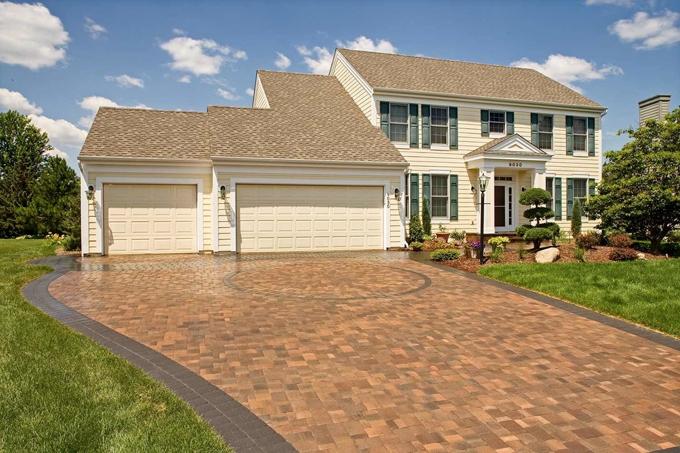 Inlaid Brick Paver Walkway and Driveway - Landscape - Minneapolis - by ...