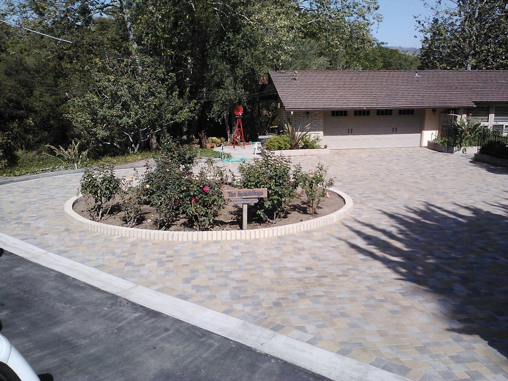Interlocking Paver Driveway - Traditional - Landscape - Orange County ...