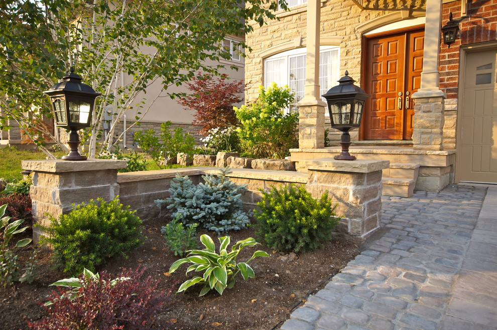 Interlocking Stonework, Veranda and Flagstone - Traditional - Landscape ...