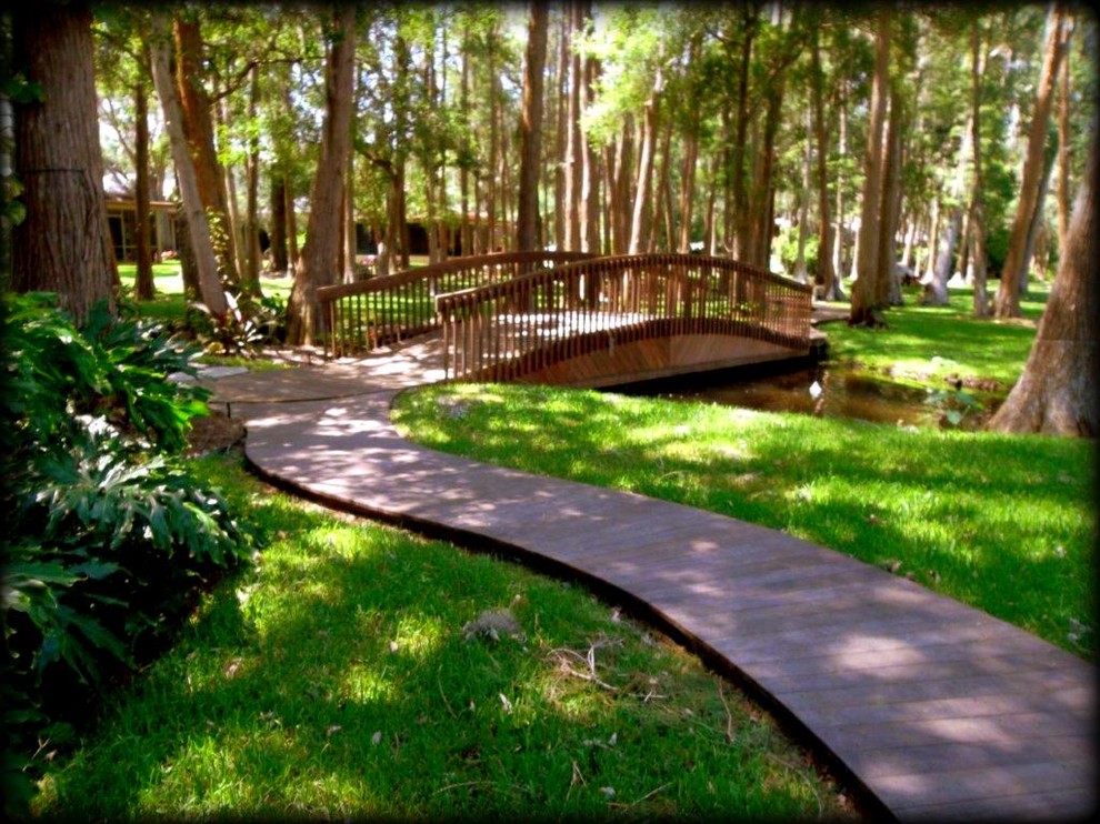 Ipe Bridge - Eclectic - Landscape - Tampa - by Dynan Construction ...
