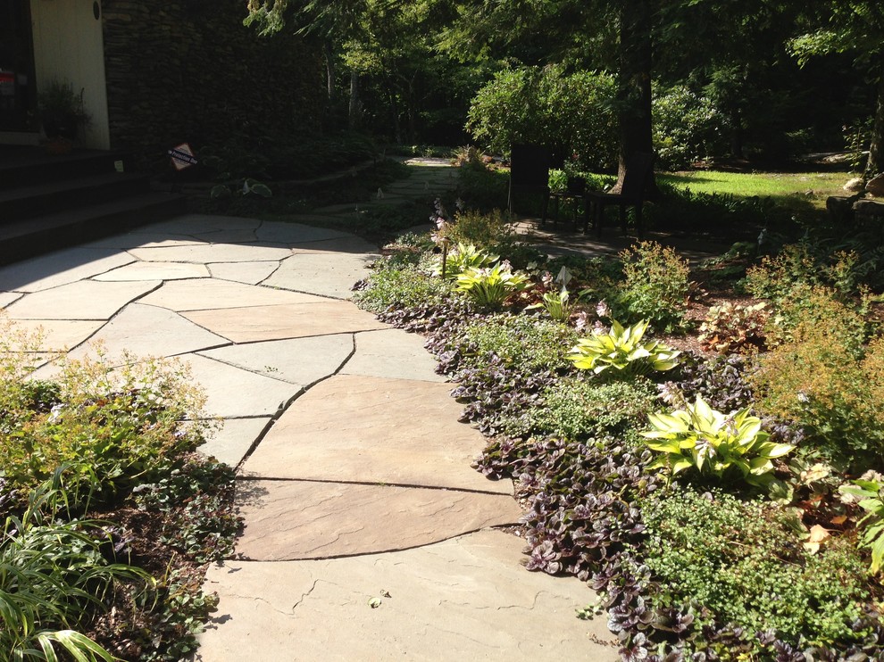Irregular Bluestone Patio and Walkway - Landscape - Manchester - by ...