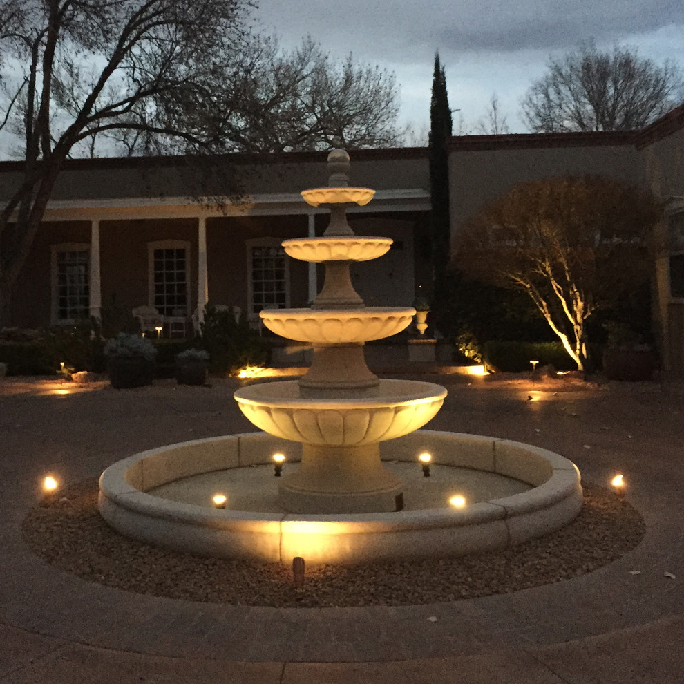 Italian Tiered Fountain With Lighting - Traditional - Landscape ...