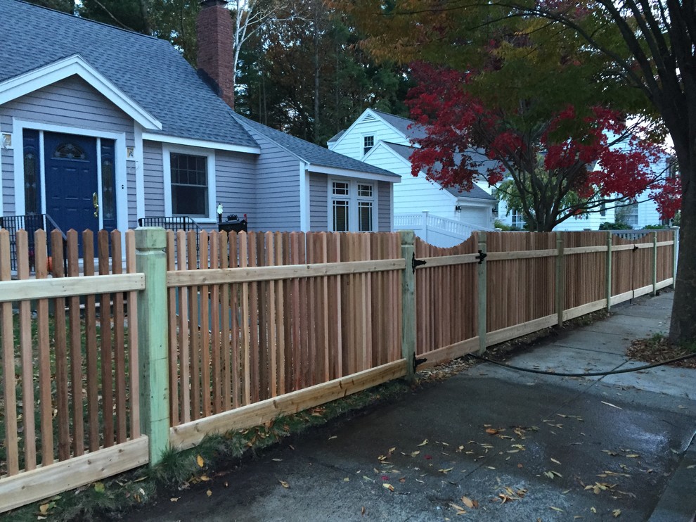 Jamaica Plain | Custom Red Cedar Spindle Picket w/ Scallop Gates ...