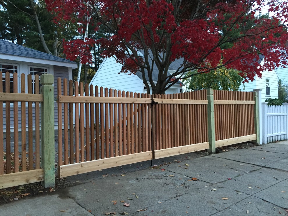 Jamaica Plain | Custom Red Cedar Spindle Picket w/ Scallop Gates ...