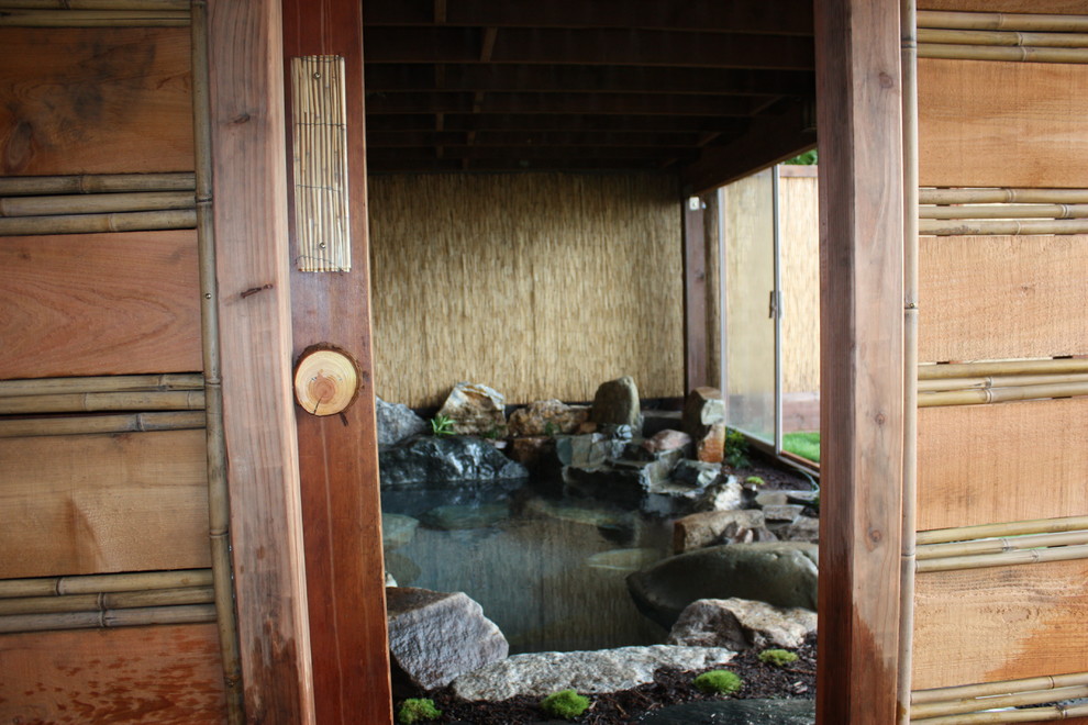 Japanese Garden, Spa, Natural Hot Tub - Asian - Landscape - San ...