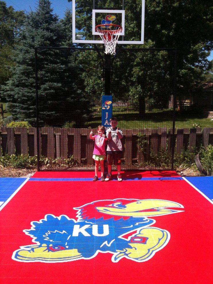 Jayhawks Fan Basketball Court - Traditional - Landscape - Minneapolis ...