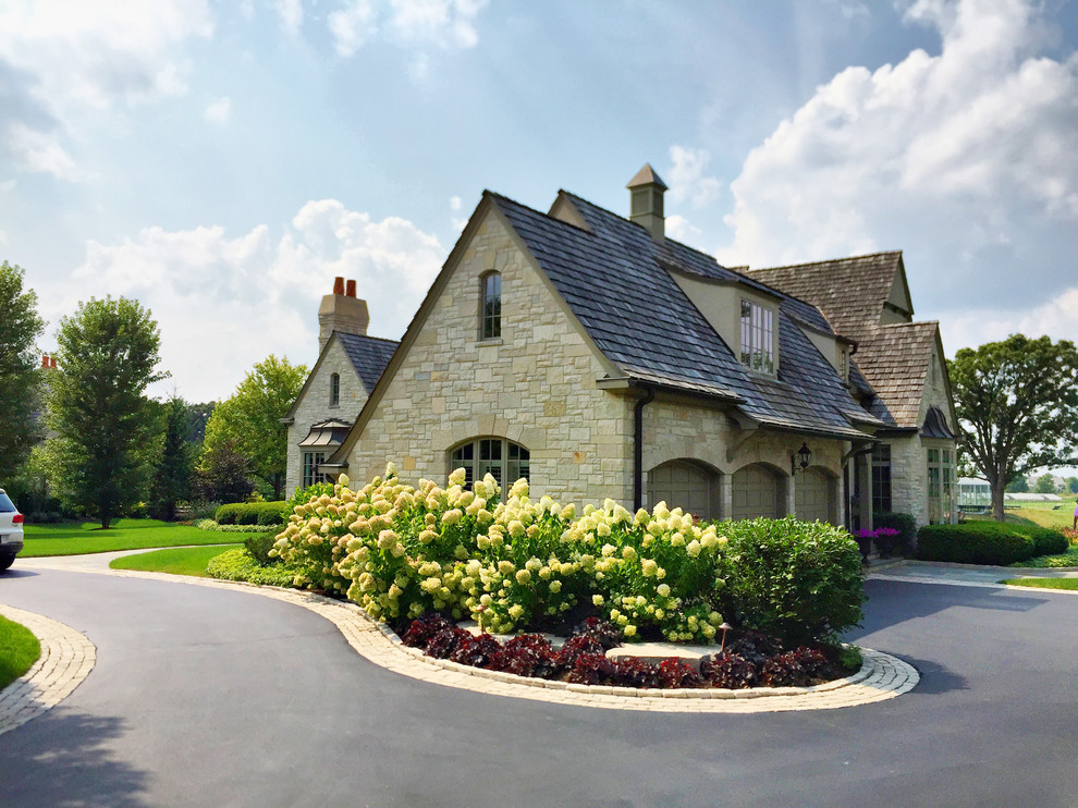 Lake Forest English Country - Terrace and Landscape - Traditional ...