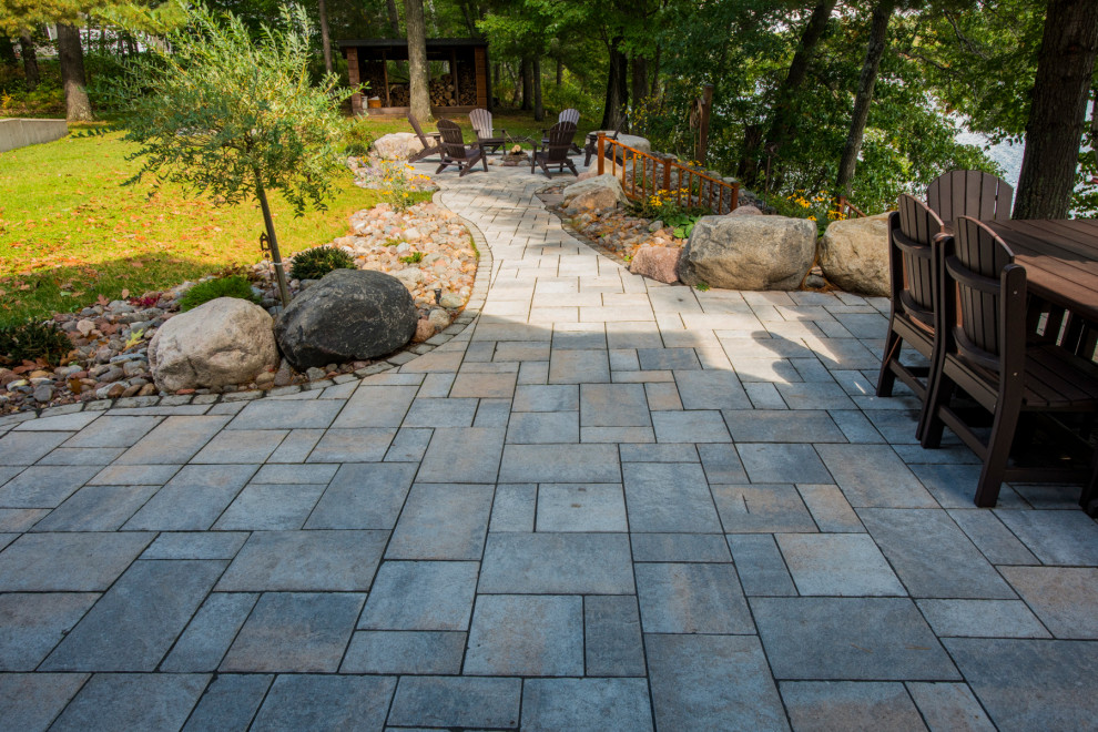 Lake Millicent- paver patio - Rustic - Landscape - Other - by Miller ...