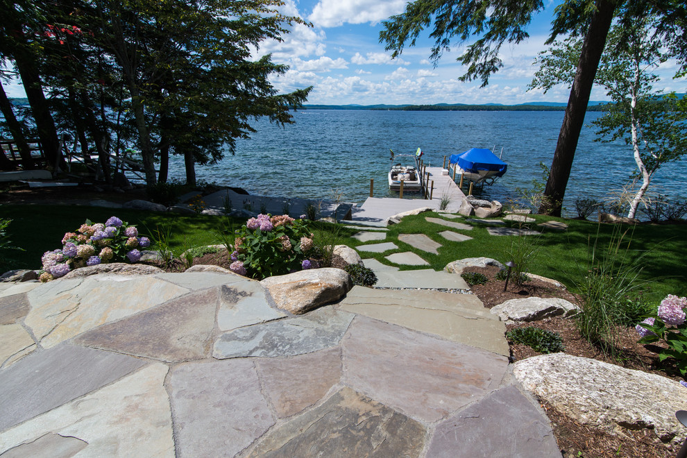 Lake Winnipesaukee Waterfront Landscape Design - Beach Style ...