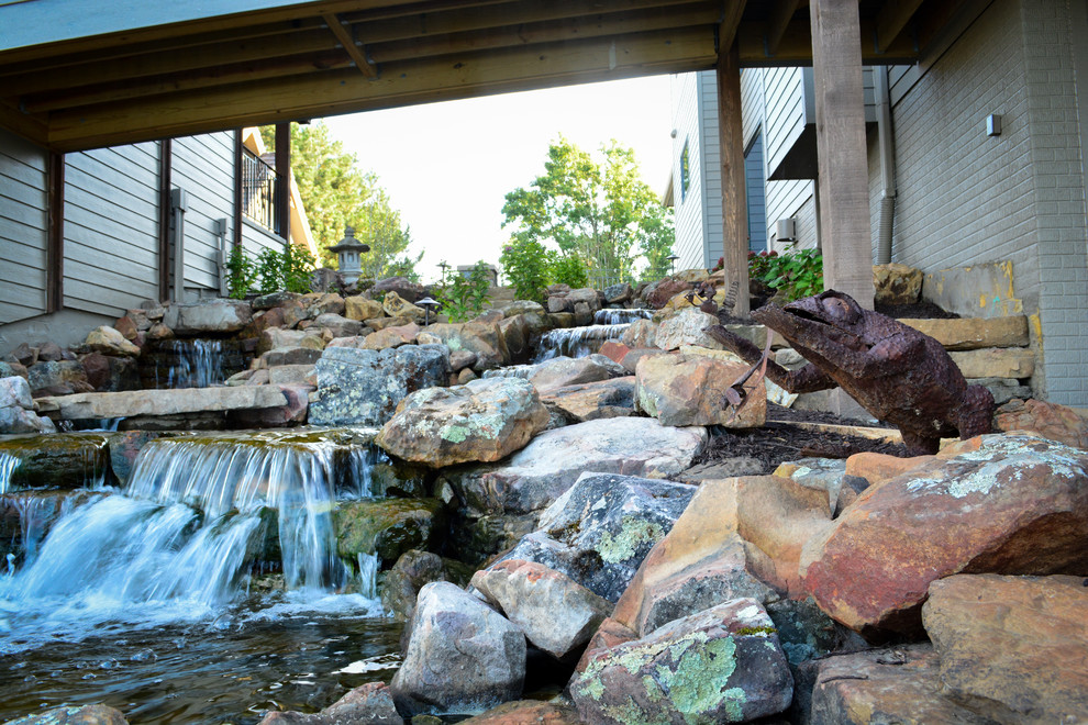 Lakeside Entertainment Water Feature - Rustic - Landscape - Omaha - by ...