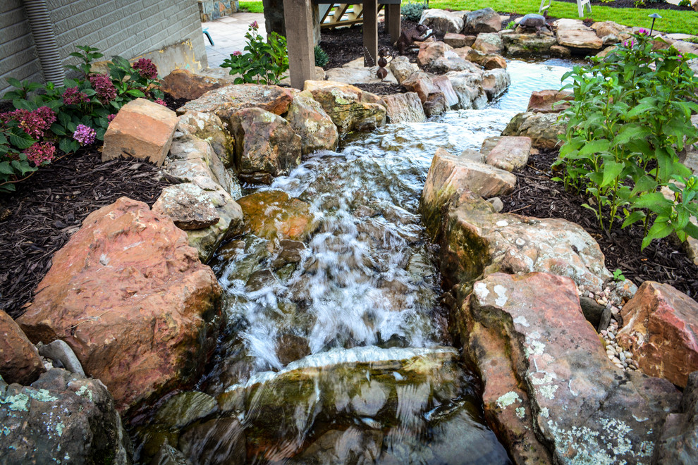 Lakeside Entertainment Water Feature - Rustic - Landscape - Omaha - by ...