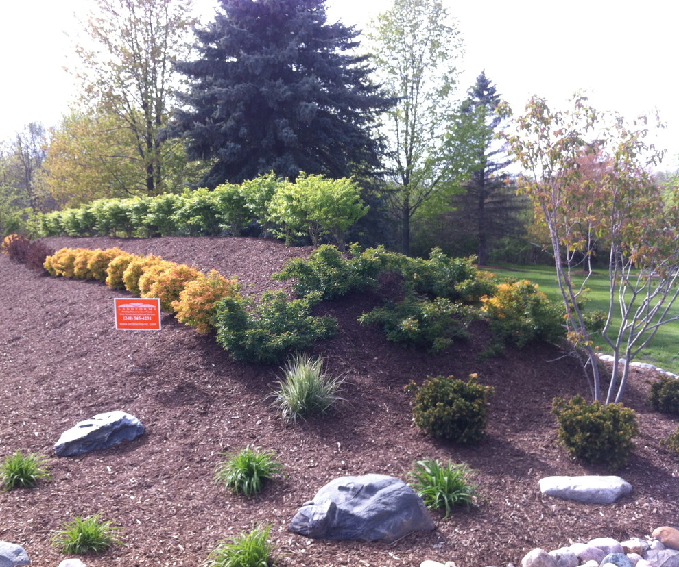 Landscape Berm in Brighton Michigan - Traditional - Landscape - Detroit ...
