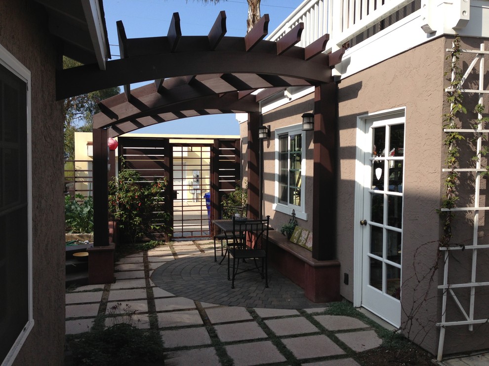 Landscape Patio Cover and Arched Trellis - Traditional - Landscape ...