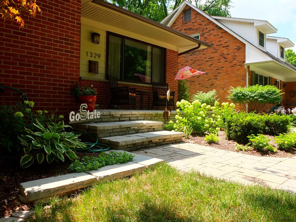 Landscaping with New Front Porch, Plymouth MI - Landscape - Detroit ...