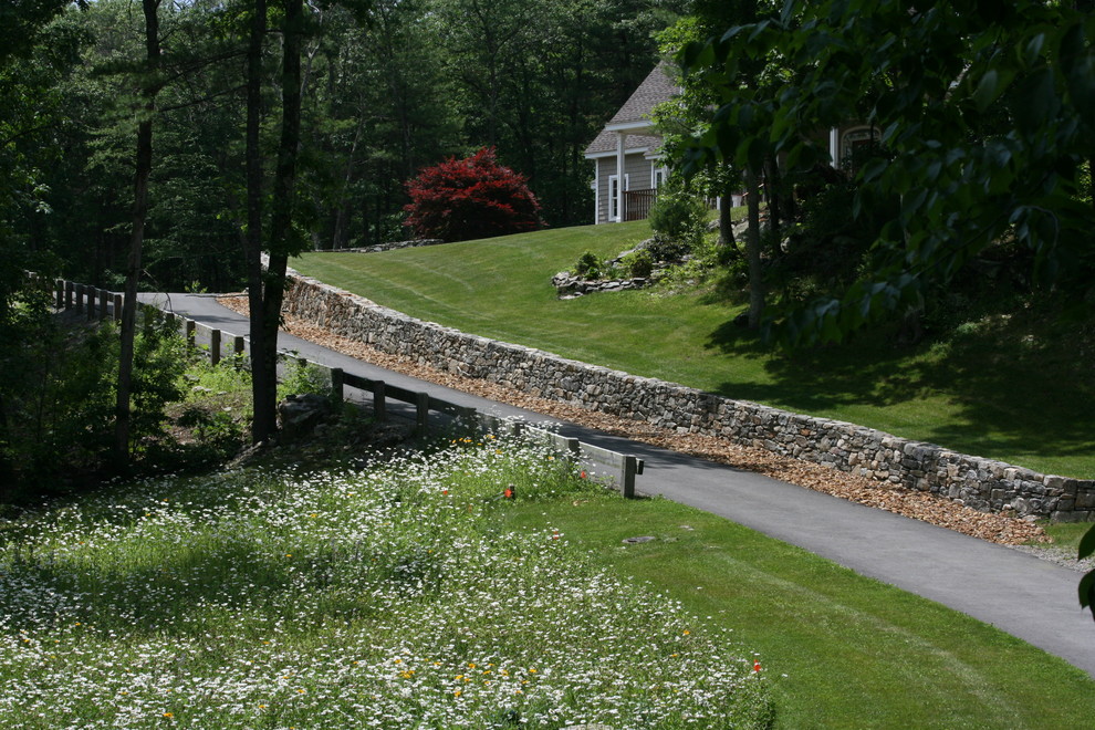 Large Scale New England Fieldstone Wall - Landscape - Boston - by ...