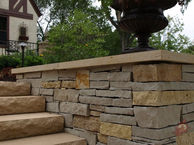 Limestone and Dolomite Retaining Walls - Traditional - Garden ...