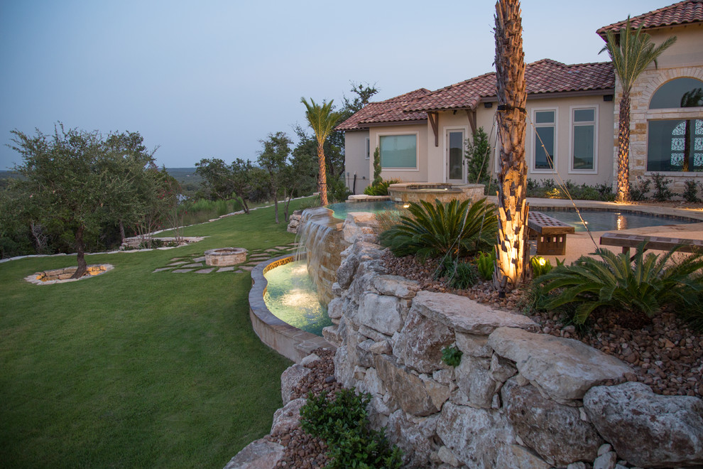 Limestone wall collection - Rustic - Landscape - Austin - by Maldonado ...