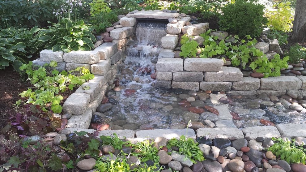 Limestone Water Feature - Traditional - Landscape - Omaha - by Kinghorn ...