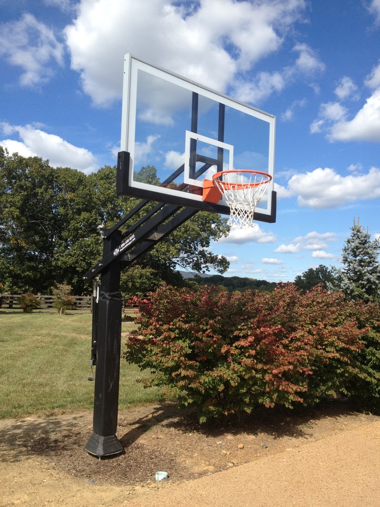 Linda T's Pro Dunk Platinum Basketball System on a 25x56 in Woodstock ...