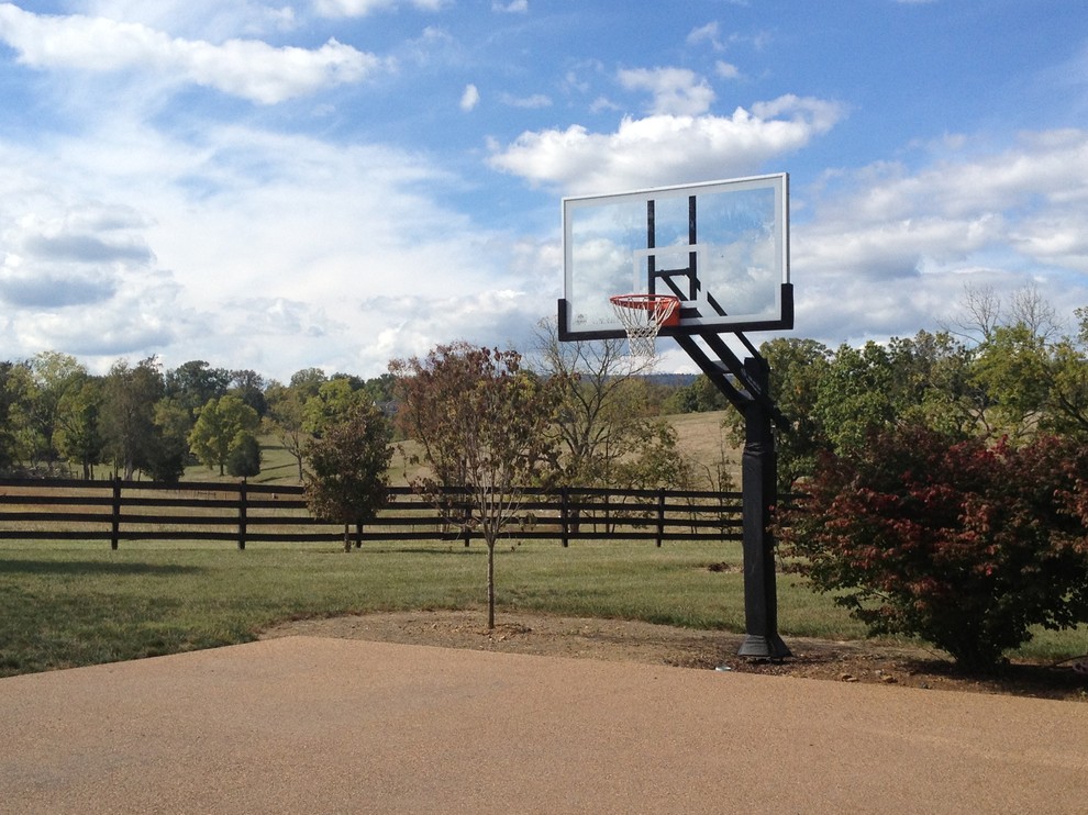 Linda T's Pro Dunk Platinum Basketball System on a 25x56 in Woodstock ...