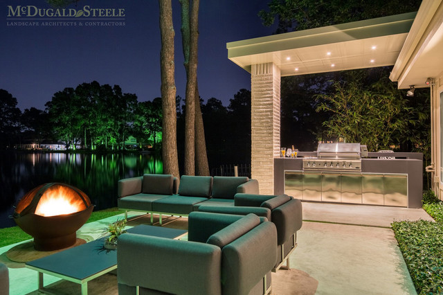 Linear Landscape - Contemporary - Patio - Houston - by McDugald-Steele ...