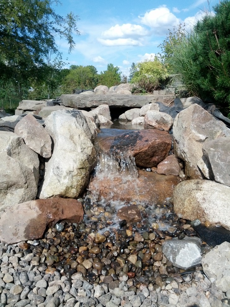 Lodi Farms Large Pondless Waterfall - Rustic - Landscape - Detroit - by ...