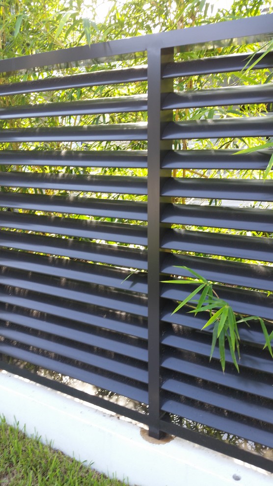 Louver Fence and Gates - Landscape - Miami - by RQ WELDING INC | Houzz