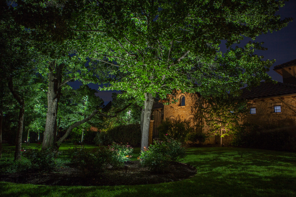 Low Voltage Up Lighting and Moon Lighting- Southlake - Mediterranean ...