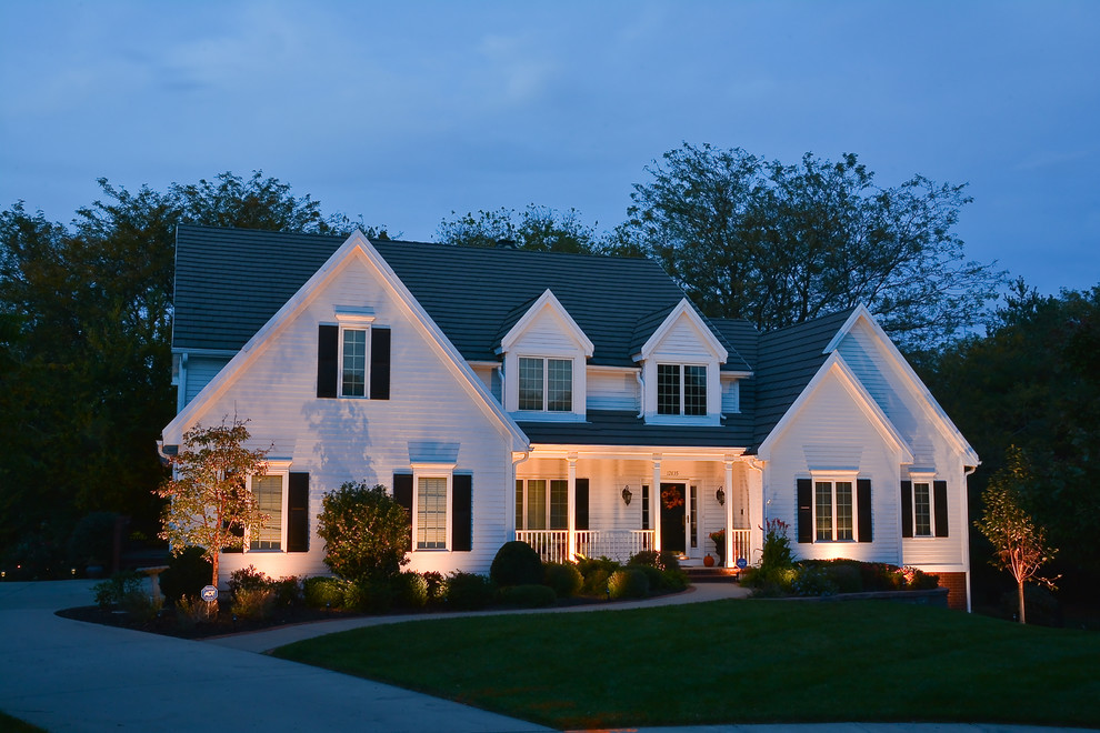 MacLeod Overland Park Home in Warm White - Traditional - Landscape ...