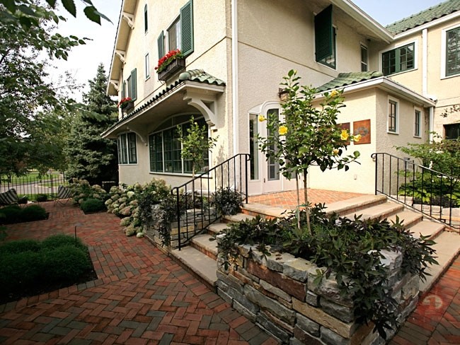 Mediterranean Brick Courtyard - Mediterranean - Landscape - Minneapolis ...