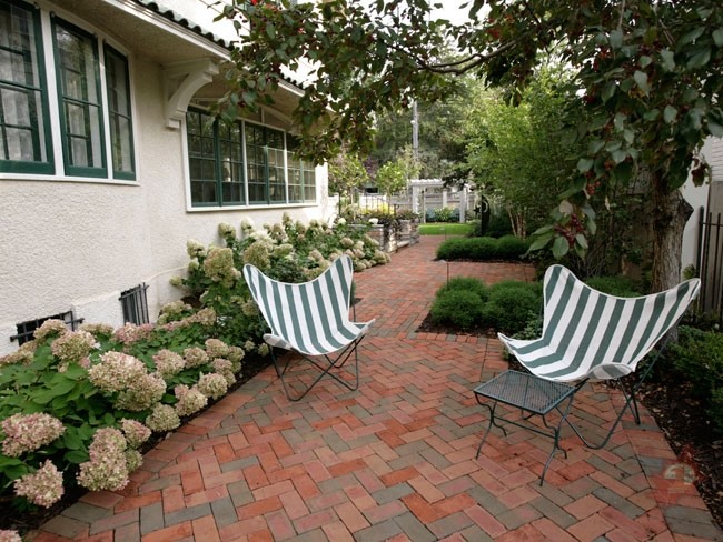 Mediterranean Brick Courtyard - Mediterranean - Landscape - Minneapolis ...