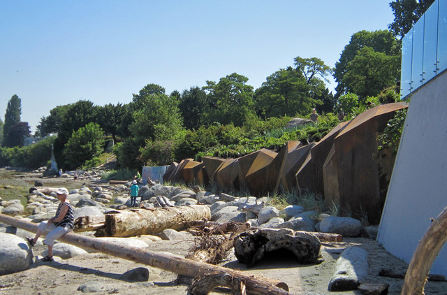 Metamorphous - A Corten Steel Seawall Sculpture - Contemporain - Jardin ...