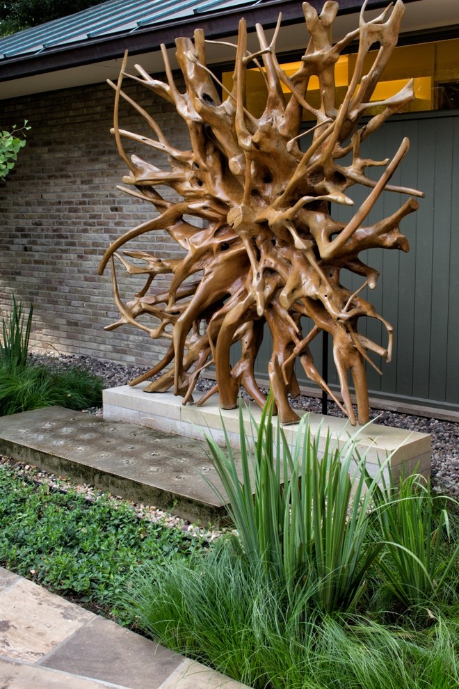 Midcentury Creekside - Midcentury - Landscape - Dallas - by Studio ...