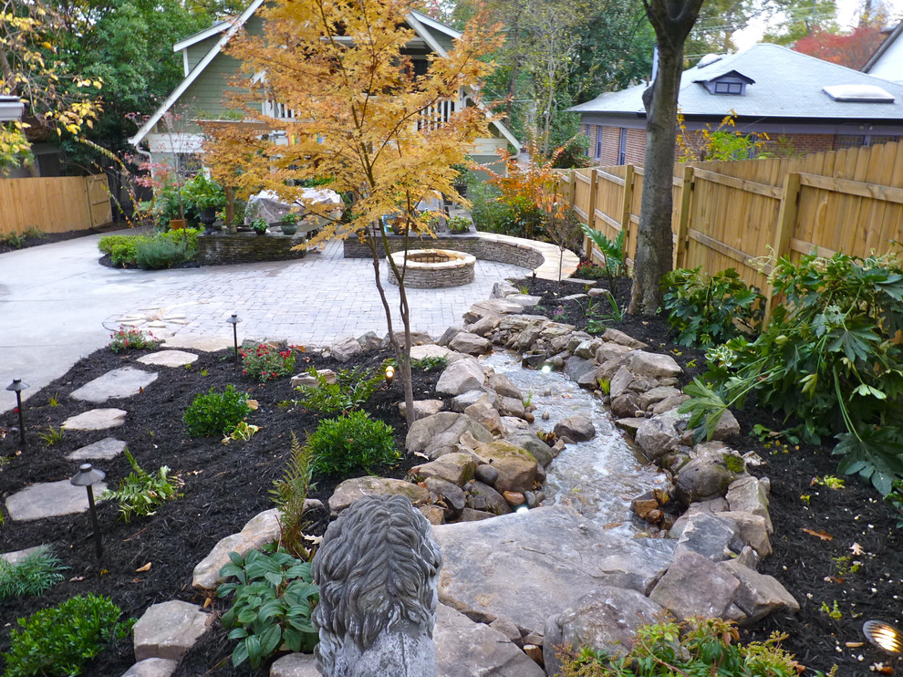 Backyard makeover with water feature - Traditional - Landscape ...