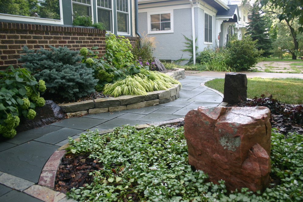 Minneapolis bluestone walkway - Contemporary - Landscape - Minneapolis ...
