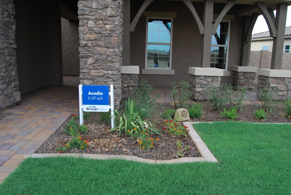Model Home Front Yard Landscape - Contemporary - Landscape - Phoenix ...