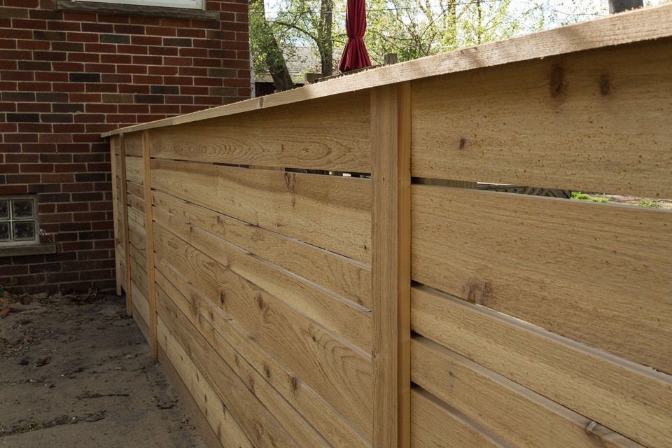 Modern cedar fence - Contemporary - Landscape - Detroit - by Detroit ...